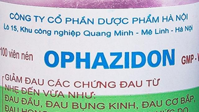 Cảnh báo về mẫu thuốc giảm đau, hạ sốt Ophazidon giả